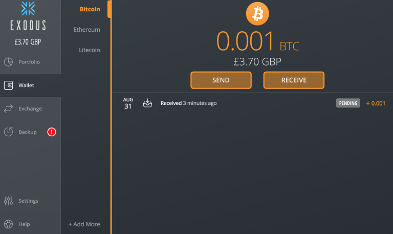 Testing out the Exodus Wallet